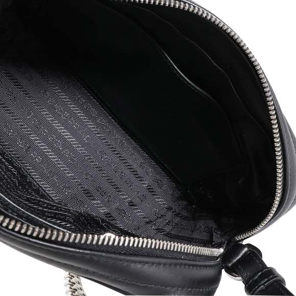 Prada | Bags | Prada Nero Soft Calfskin Impunture Diagramme Crossbody ...